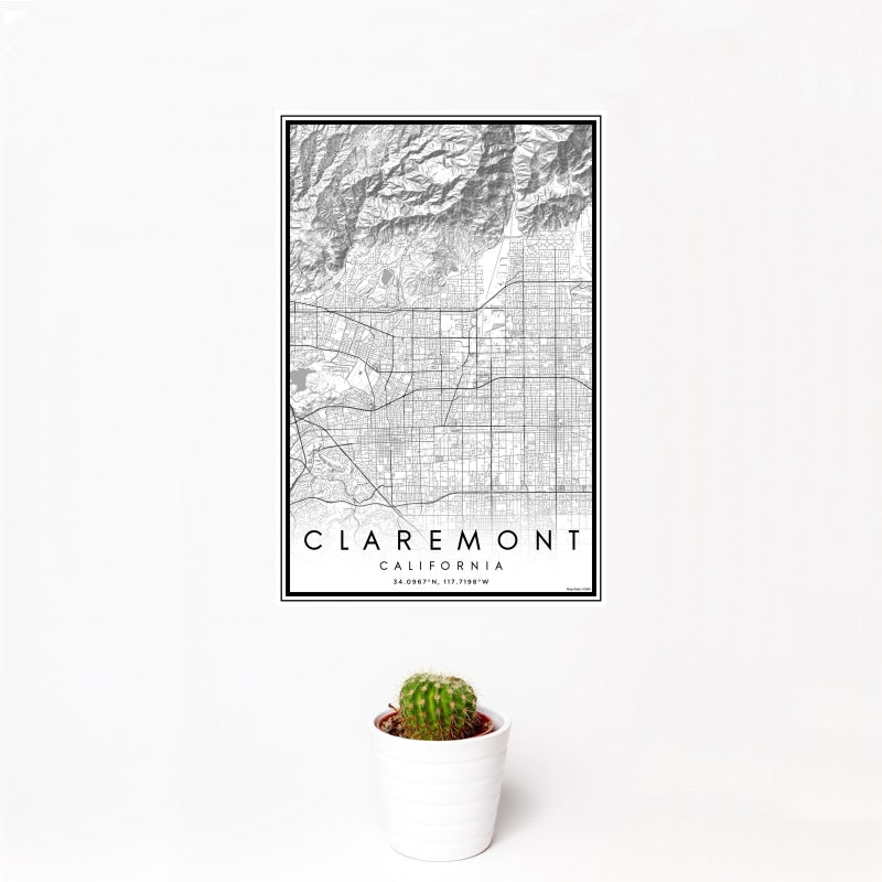 Claremont - California Map Print in Classic — JACE Maps