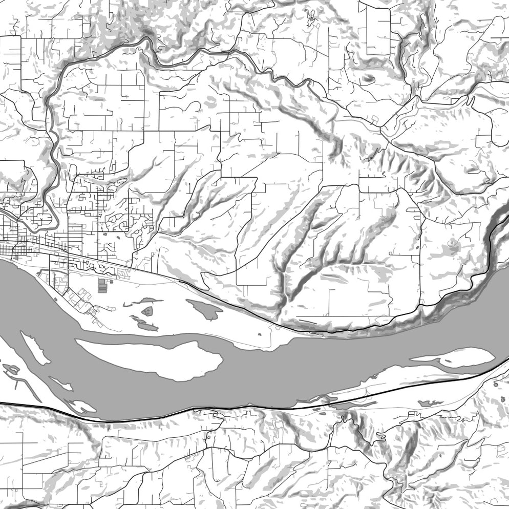 Columbia River Gorge - National Scenic Area Map Print in Classic — JACE ...