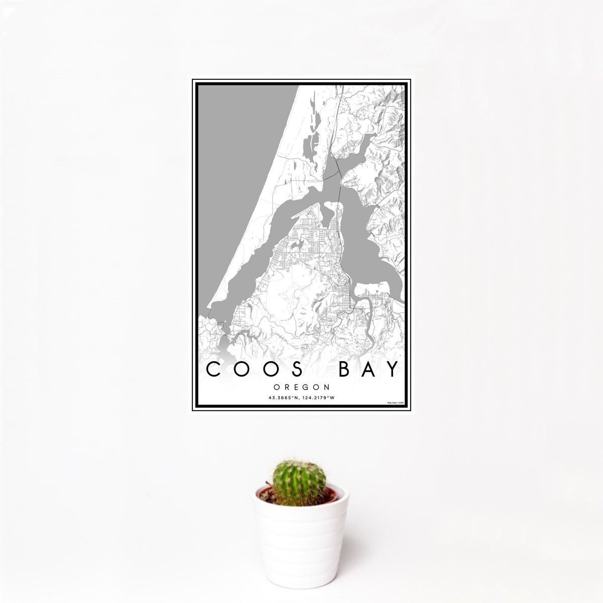Coos Bay - Oregon Map Print in Classic — JACE Maps