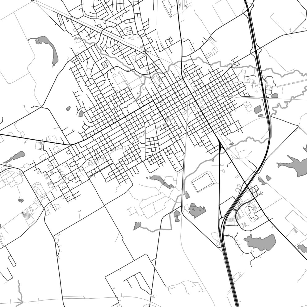 Corsicana - Texas Map Print in Classic — JACE Maps