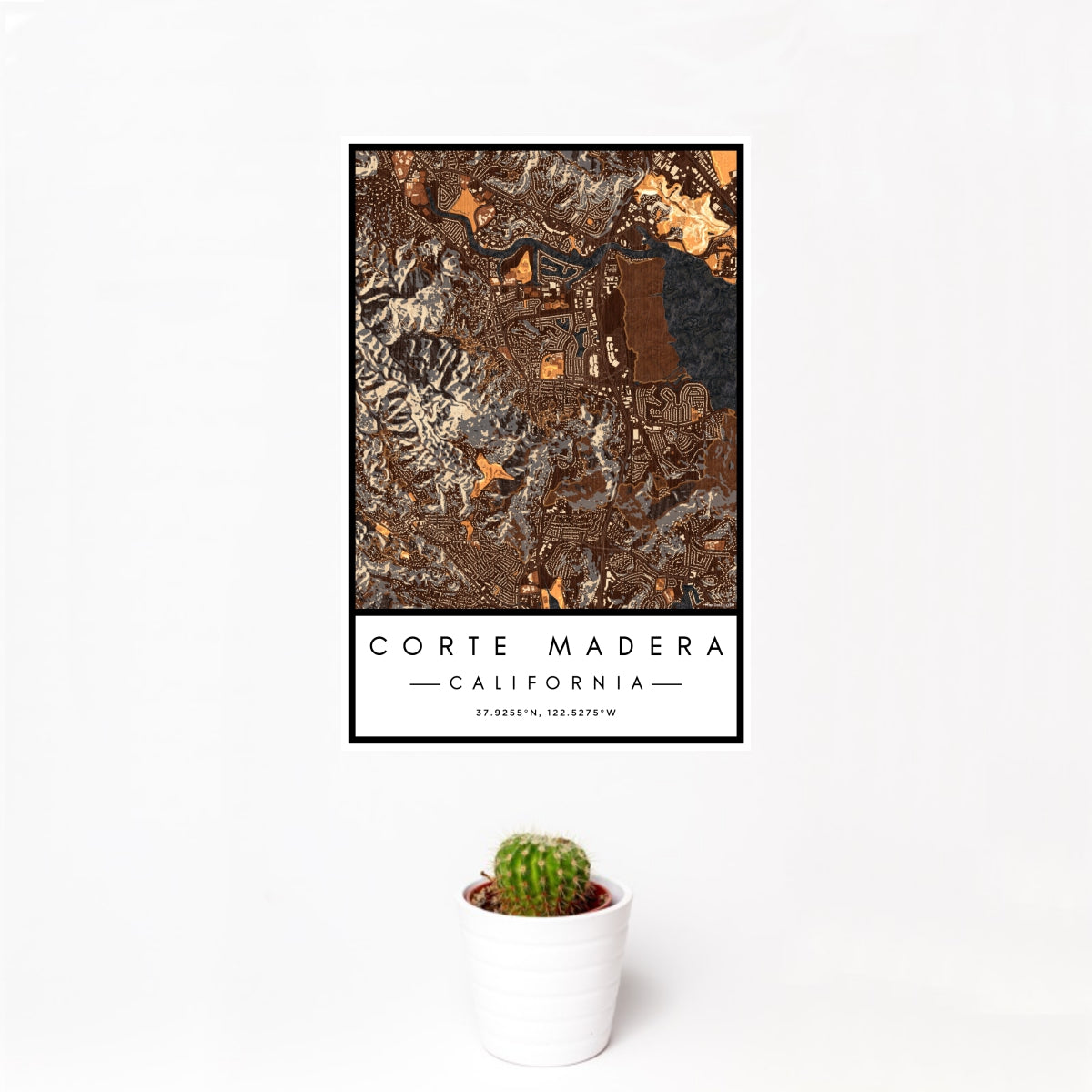 Corte Madera - California Map Print in Ember — JACE Maps