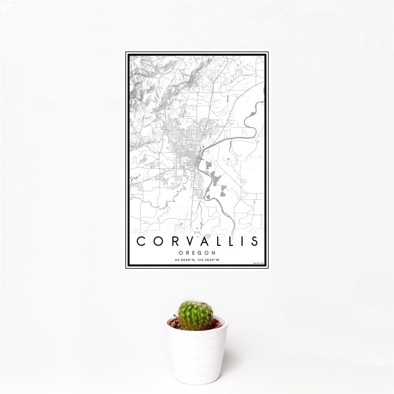 Corvallis - Oregon Map Print in Classic — JACE Maps