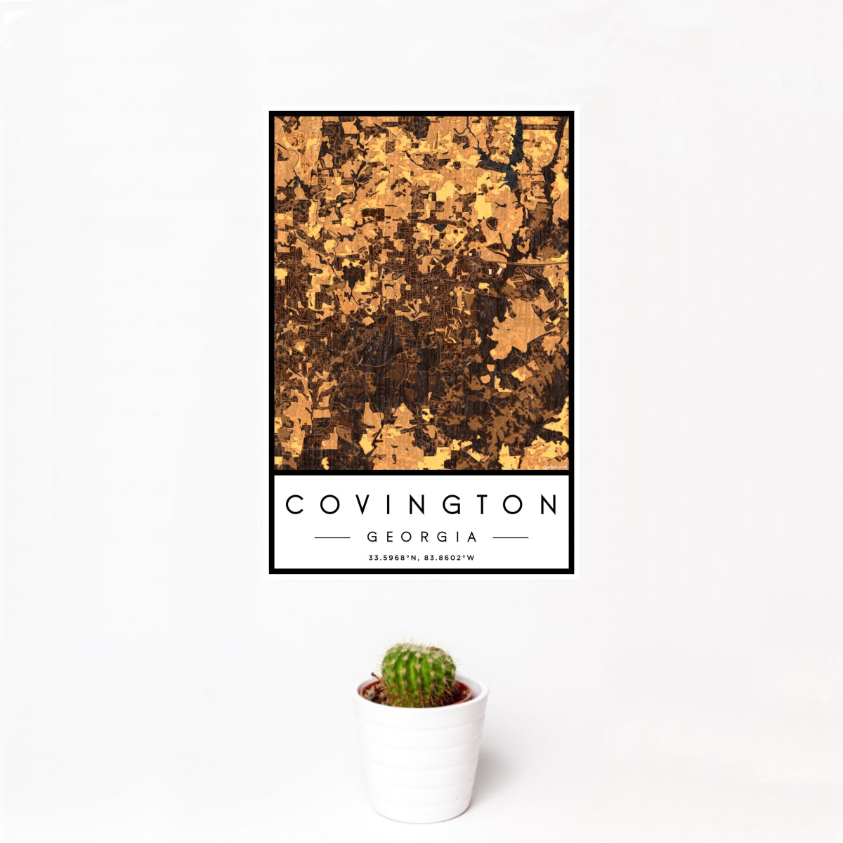 Covington - Georgia Map Print in Ember — JACE Maps