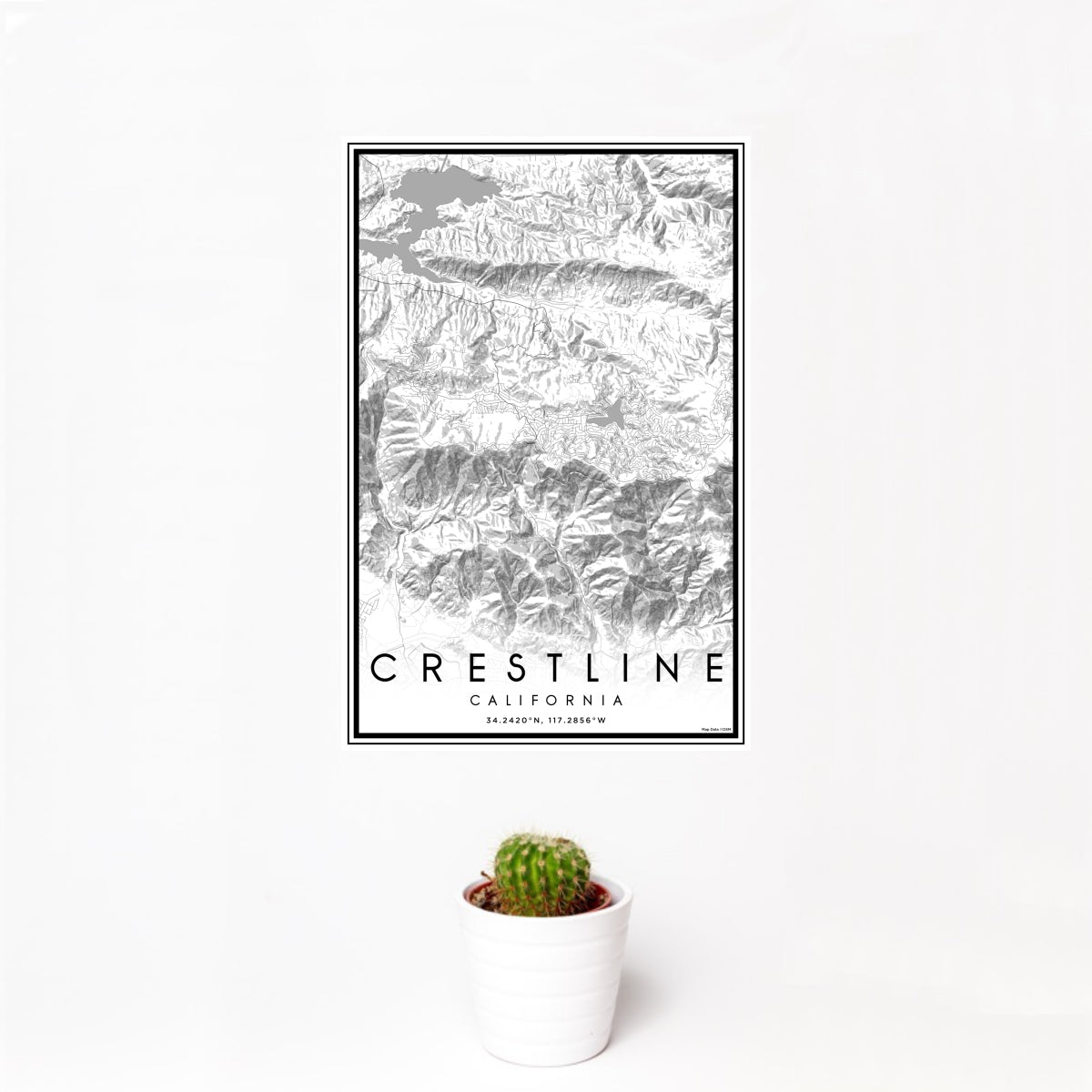 Crestline - California Map Print in Classic — JACE Maps