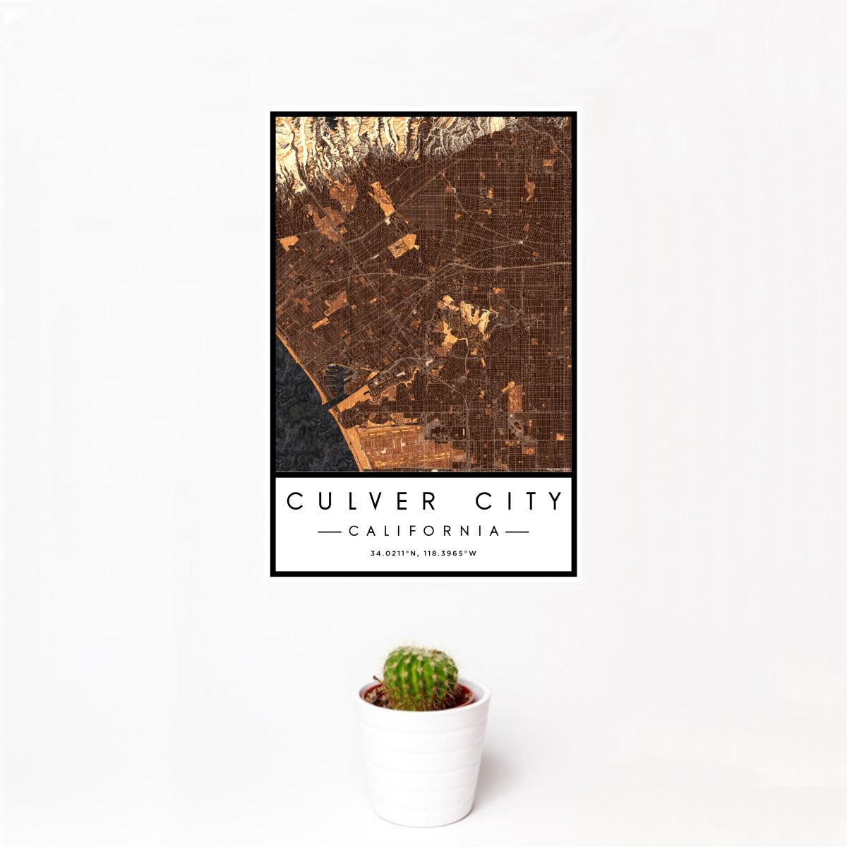 Culver City - California Map Print in Ember — JACE Maps