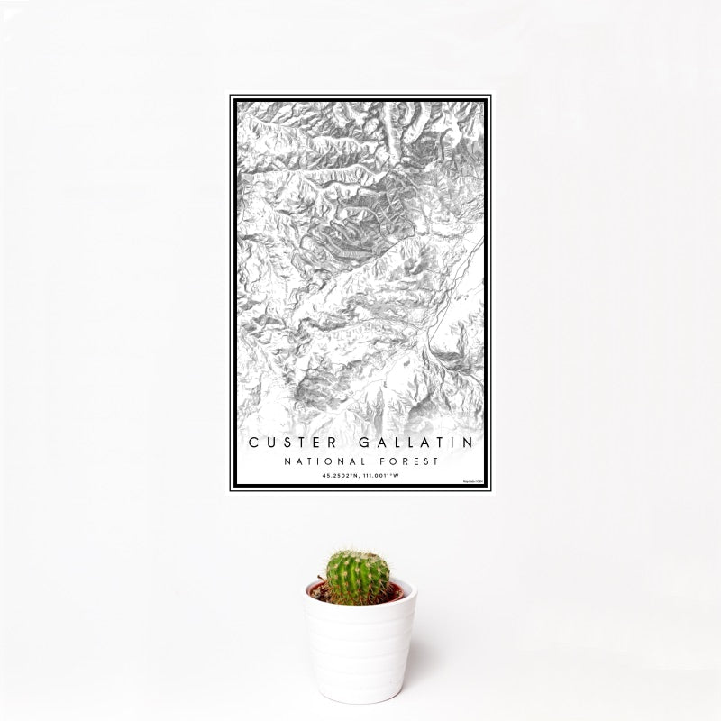 Custer Gallatin - National Forest Map Print in Classic — JACE Maps