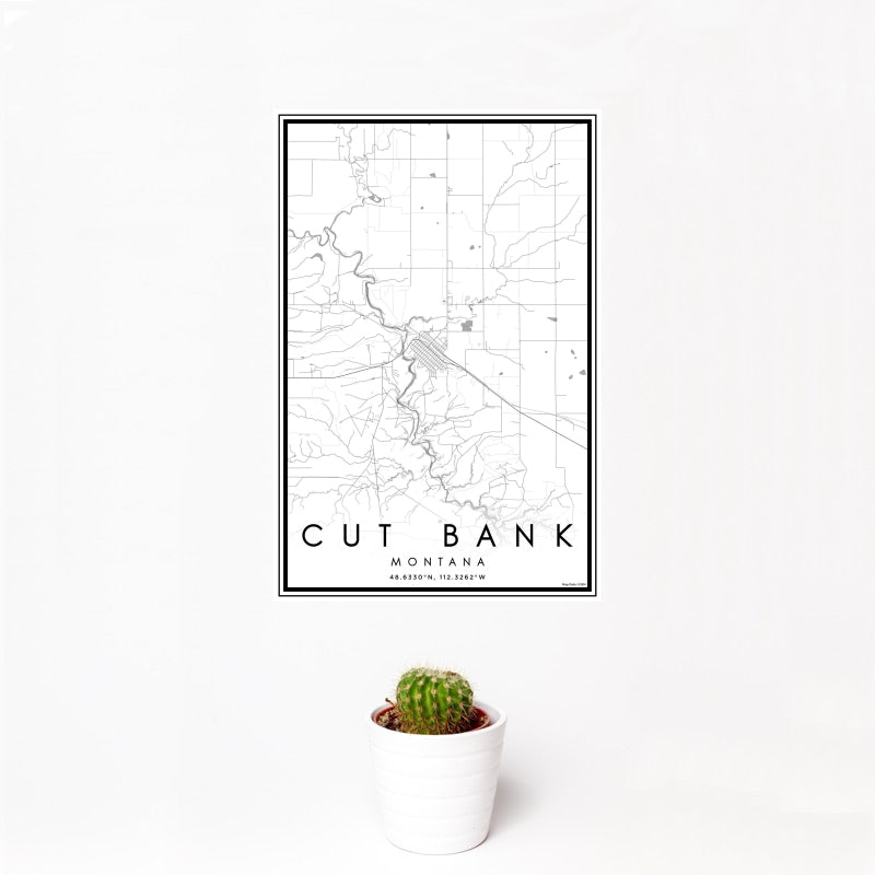 Cut Bank - Montana Map Print in Classic — JACE Maps
