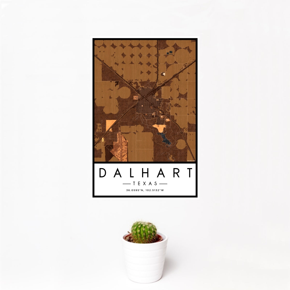 Dalhart - Texas Map Print in Ember — JACE Maps