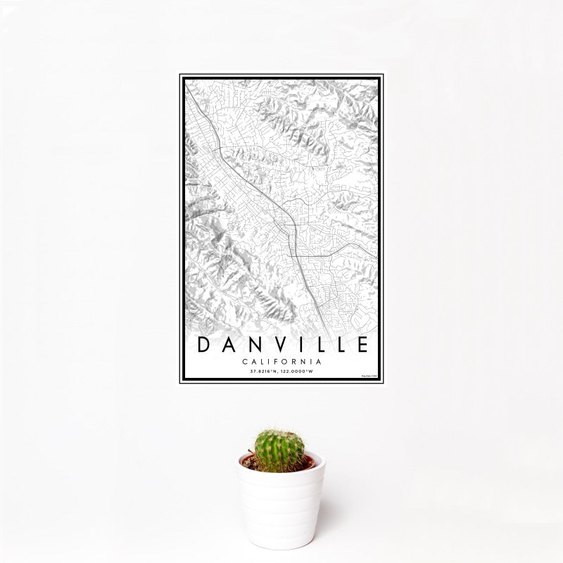 Danville - California Map Print in Classic — JACE Maps