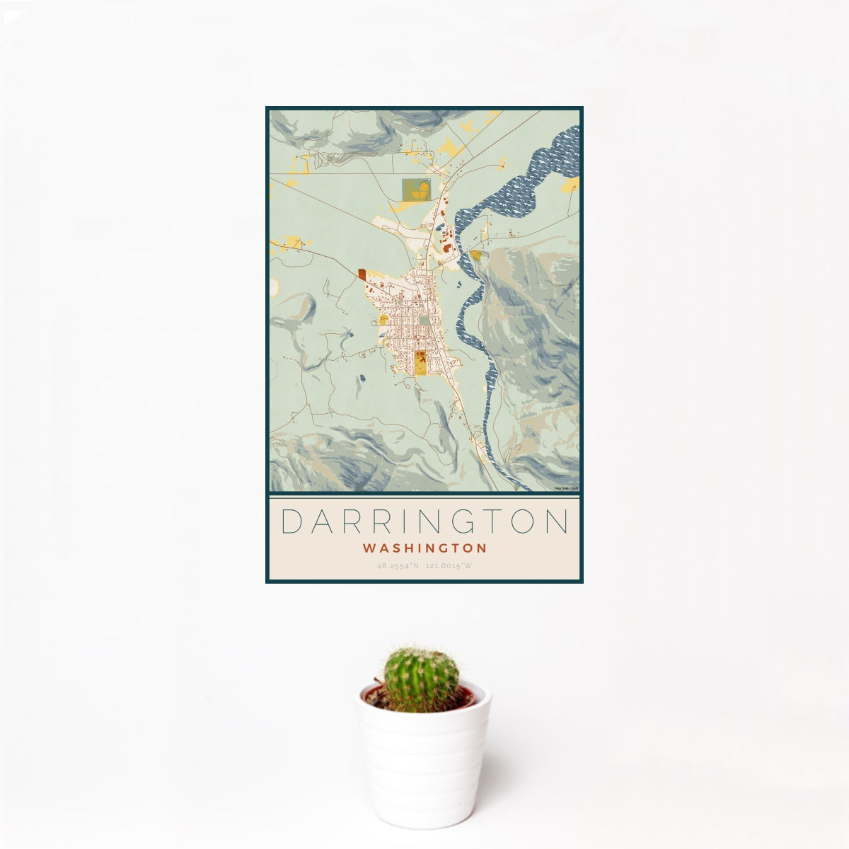 Darrington - Washington Map Print in Woodblock — JACE Maps