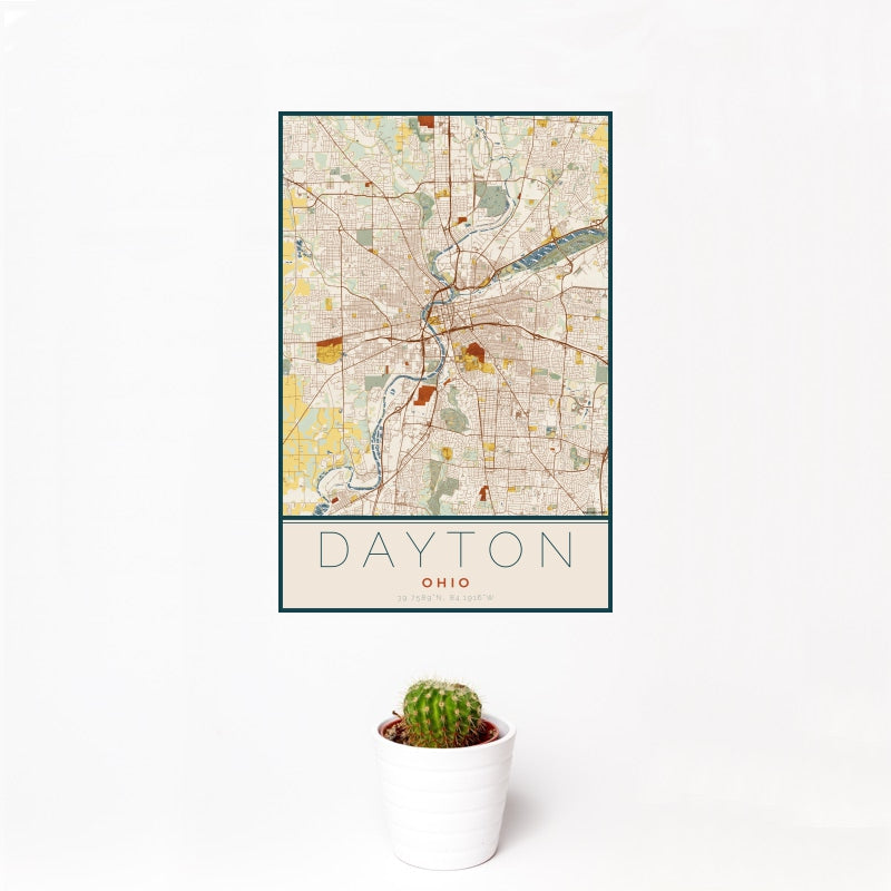 Dayton - Ohio Map Print in Woodblock — JACE Maps