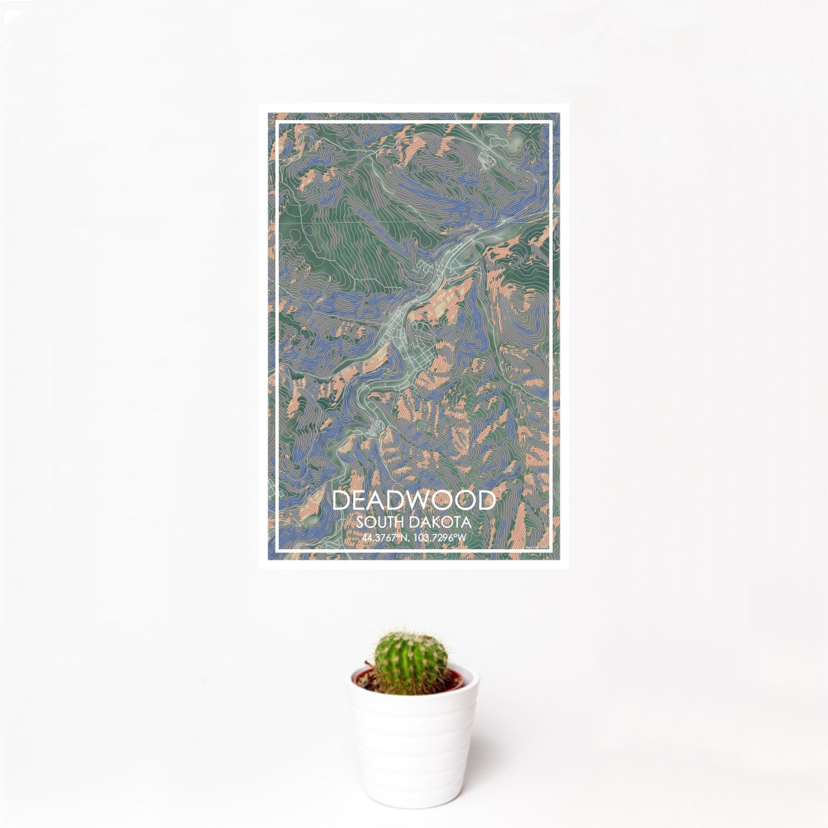 Deadwood - South Dakota Map Print in Afternoon — JACE Maps