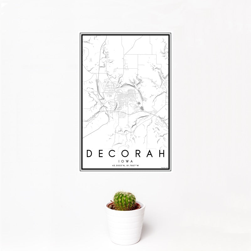 Decorah - Iowa Map Print in Classic — JACE Maps