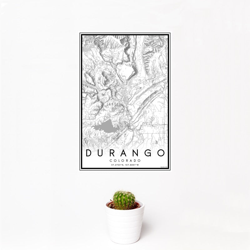 Durango - Colorado Map Print in Classic — JACE Maps