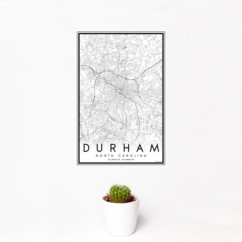 Durham - North Carolina Map Print in Classic — JACE Maps