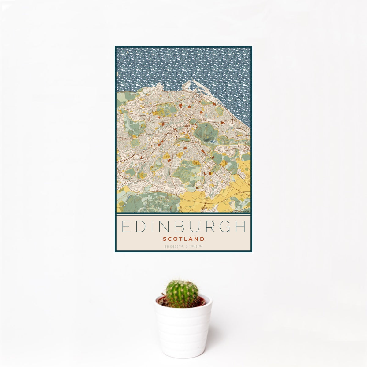 Edinburgh - Scotland Map Print in Woodblock — JACE Maps