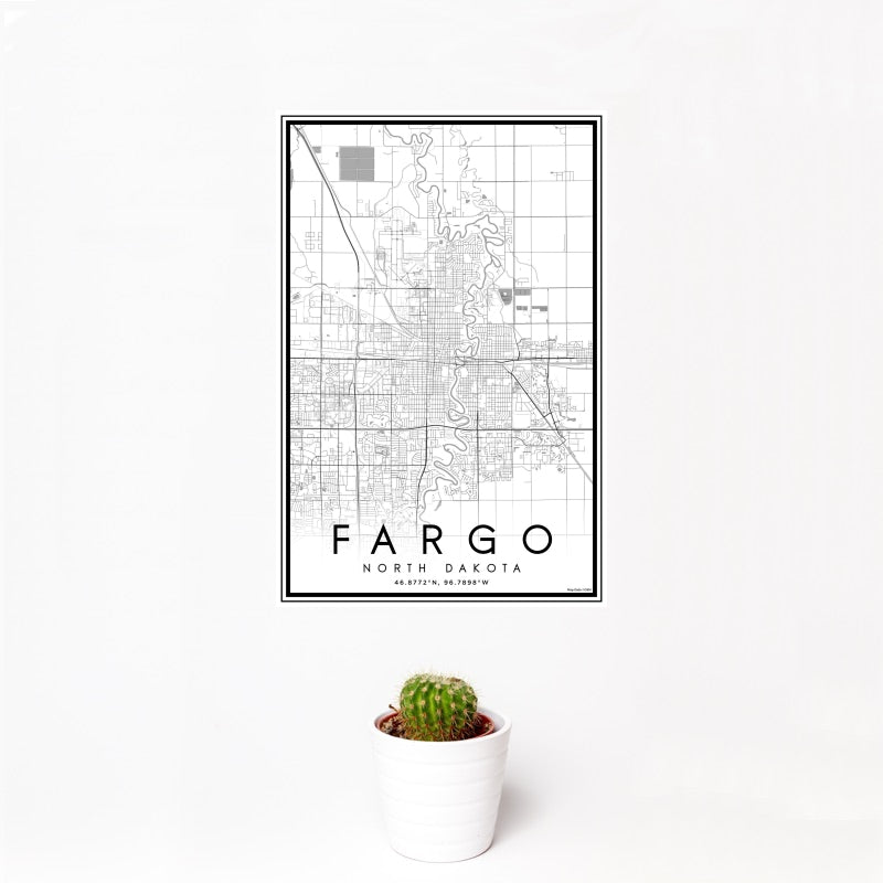 Fargo - North Dakota Map Print in Classic — JACE Maps