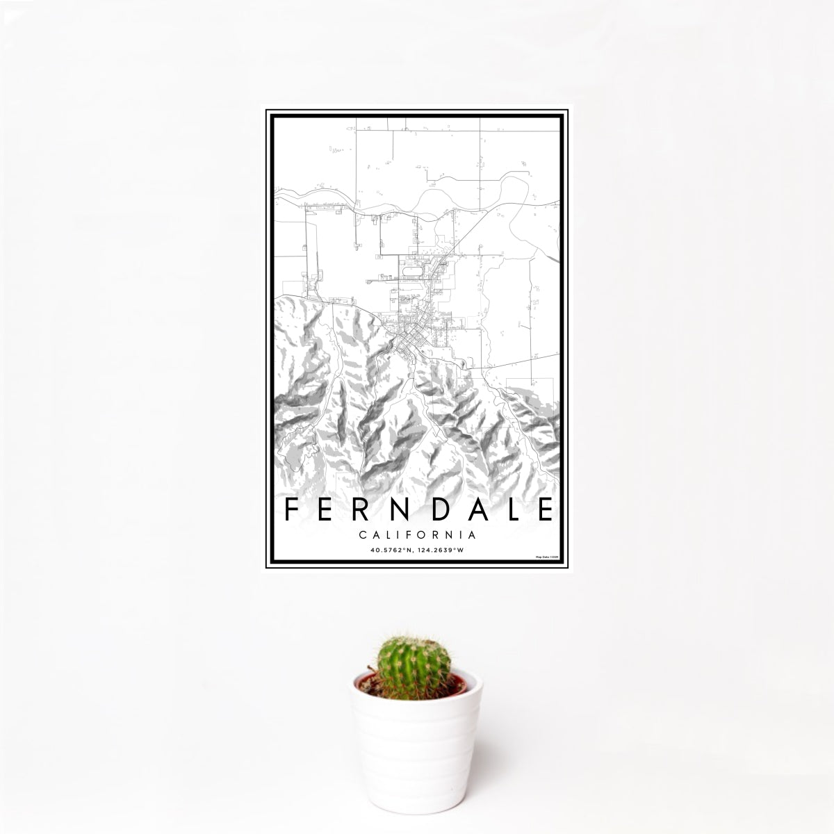 Ferndale - California Map Print in Classic — JACE Maps