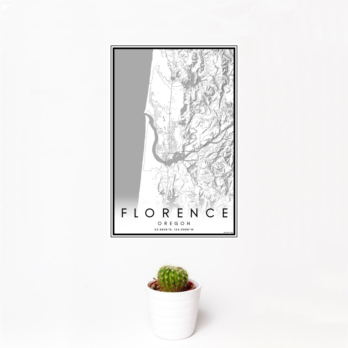 Florence - Oregon Map Print in Classic — JACE Maps