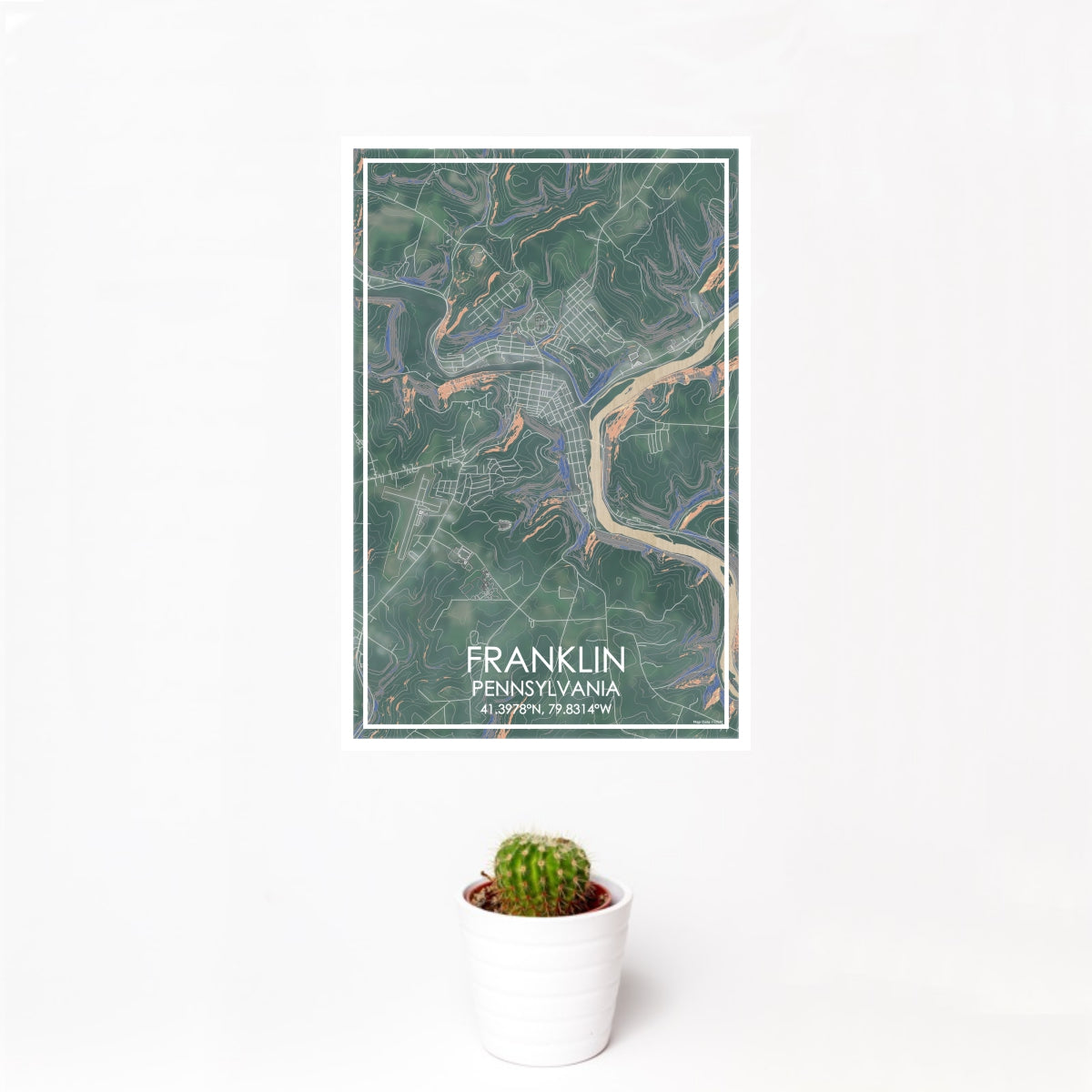 Franklin - Pennsylvania Map Print in Afternoon — JACE Maps