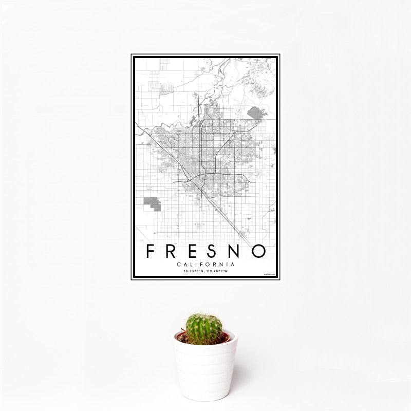 Fresno - California Map Print in Classic — JACE Maps