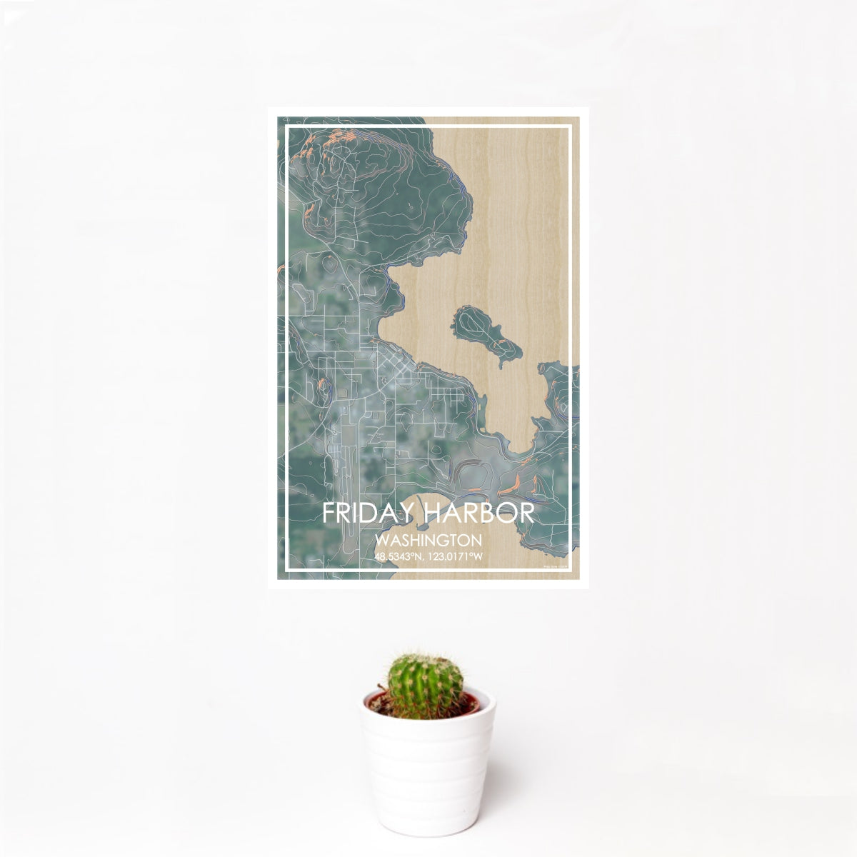 Friday Harbor - Washington Map Print in Afternoon — JACE Maps