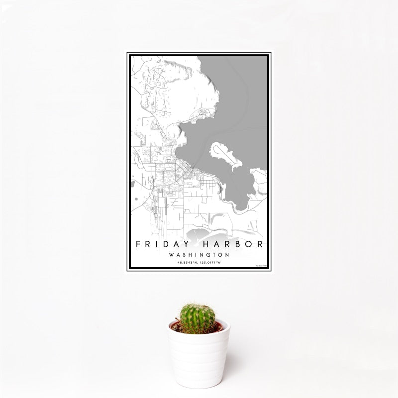 Friday Harbor - Washington Map Print in Classic — JACE Maps