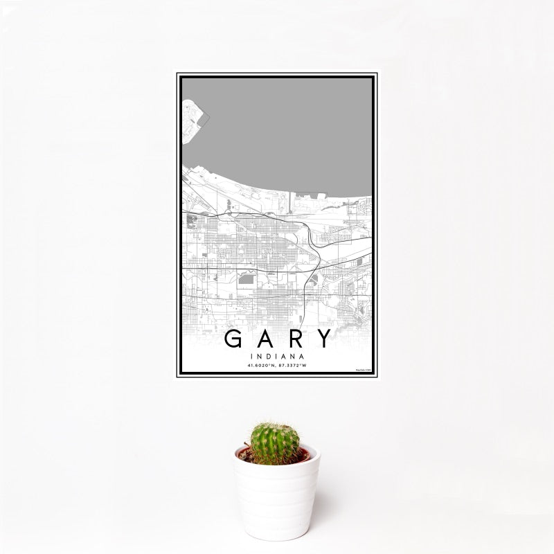 Gary - Indiana Map Print in Classic — JACE Maps