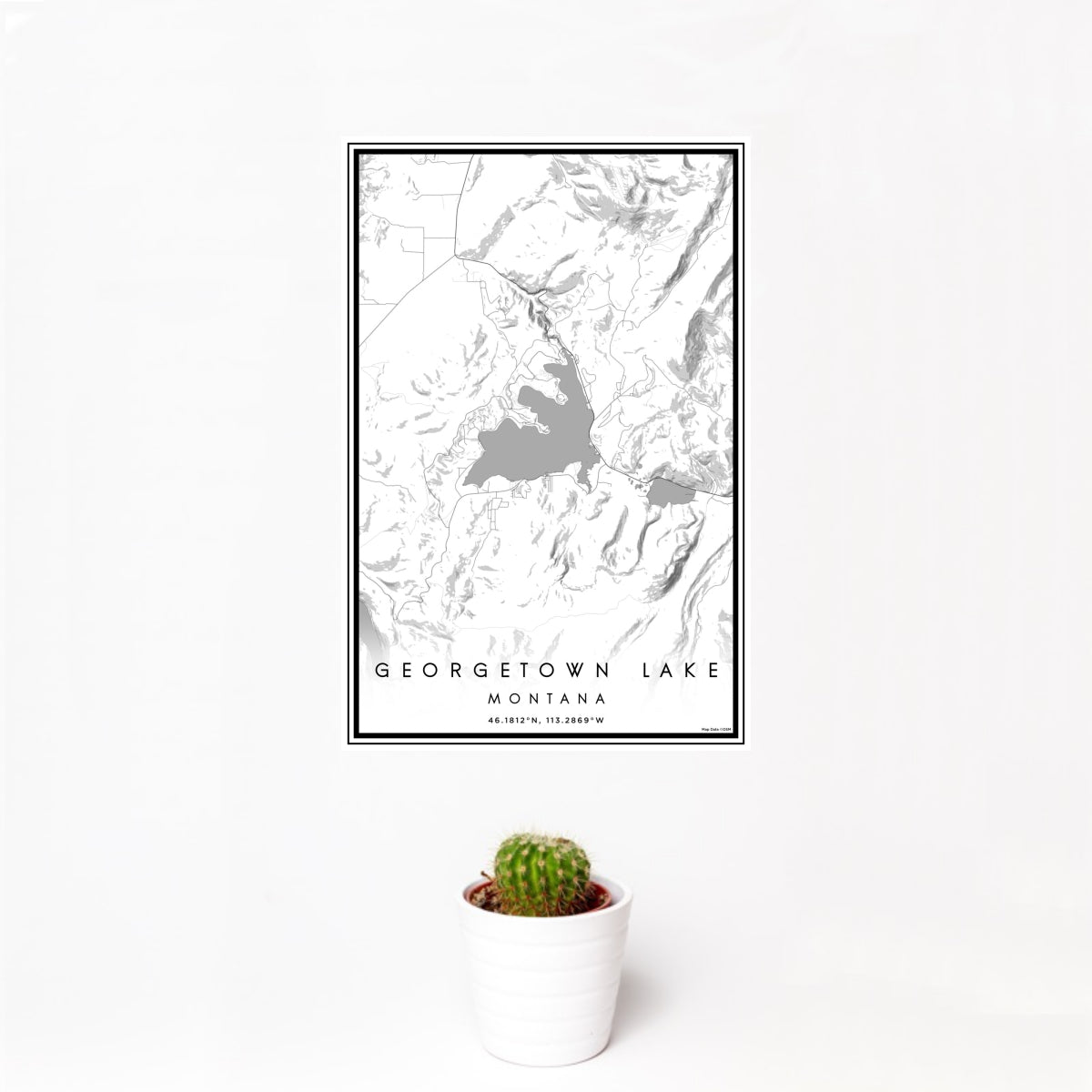 Georgetown Lake - Montana Map Print in Classic — JACE Maps