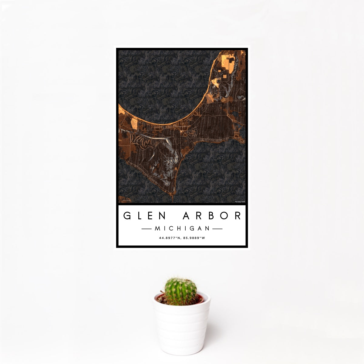 Glen Arbor - Michigan Map Print in Ember — JACE Maps