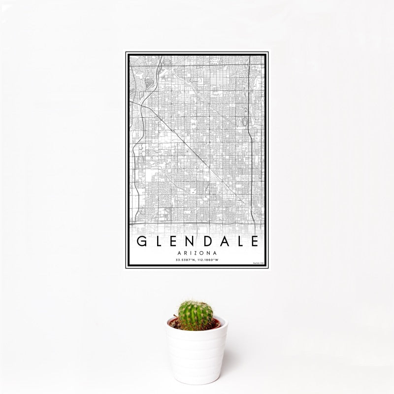 Glendale - Arizona Map Print in Classic — JACE Maps