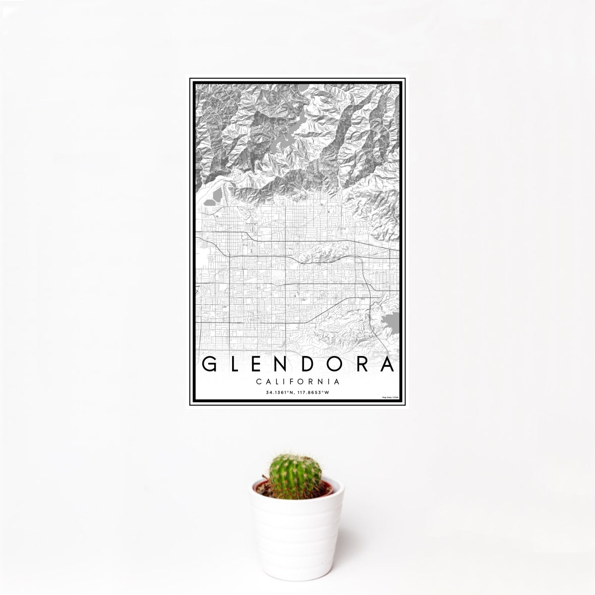 Glendora - California Map Print in Classic — JACE Maps