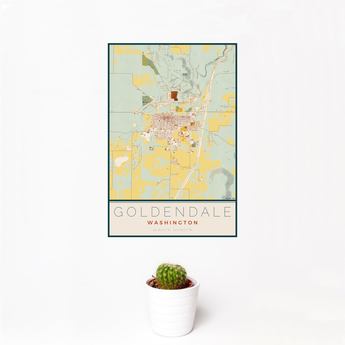 Goldendale - Washington Map Print in Woodblock — JACE Maps