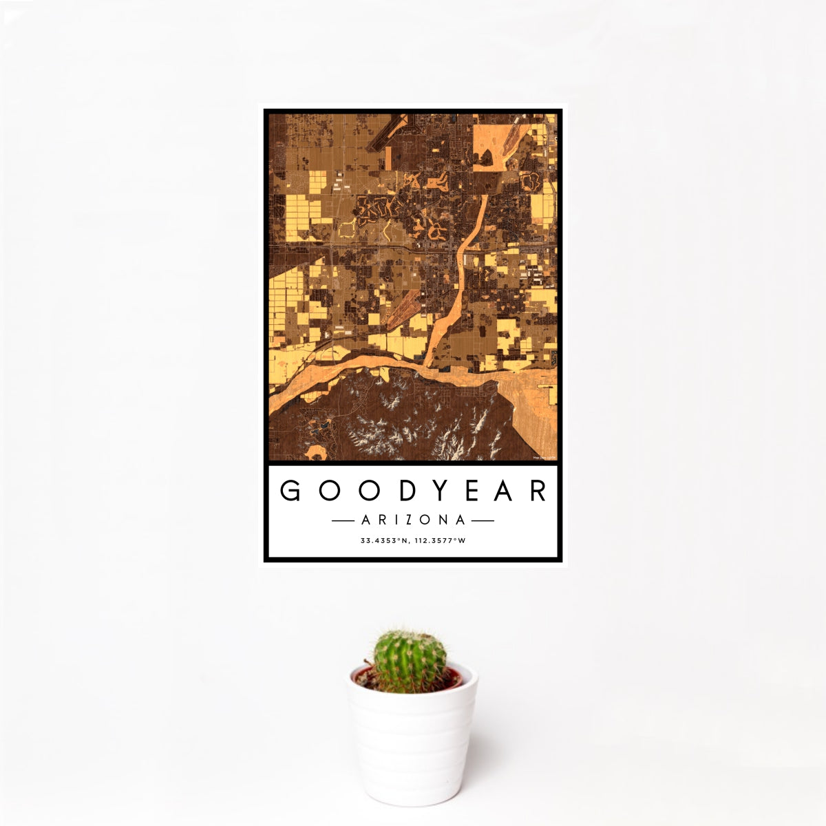 Goodyear - Arizona Map Print in Ember — JACE Maps