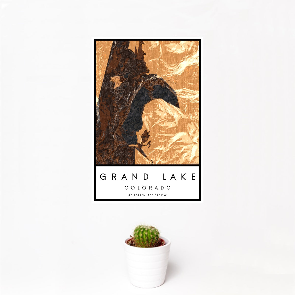 Grand Lake - Colorado Map Print in Ember — JACE Maps