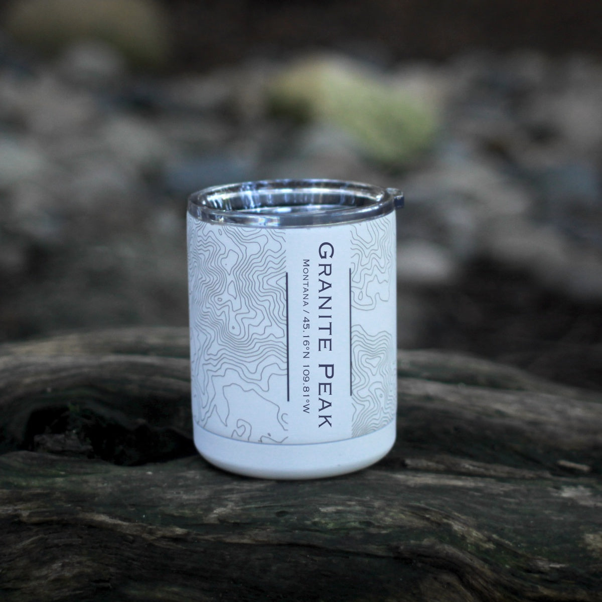 Granite Peak - Montana Engraved Topographic Map Insulated Cup in Matte ...