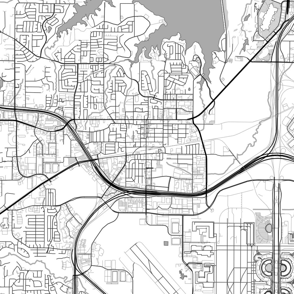 Grapevine - Texas Map Print in Classic — JACE Maps