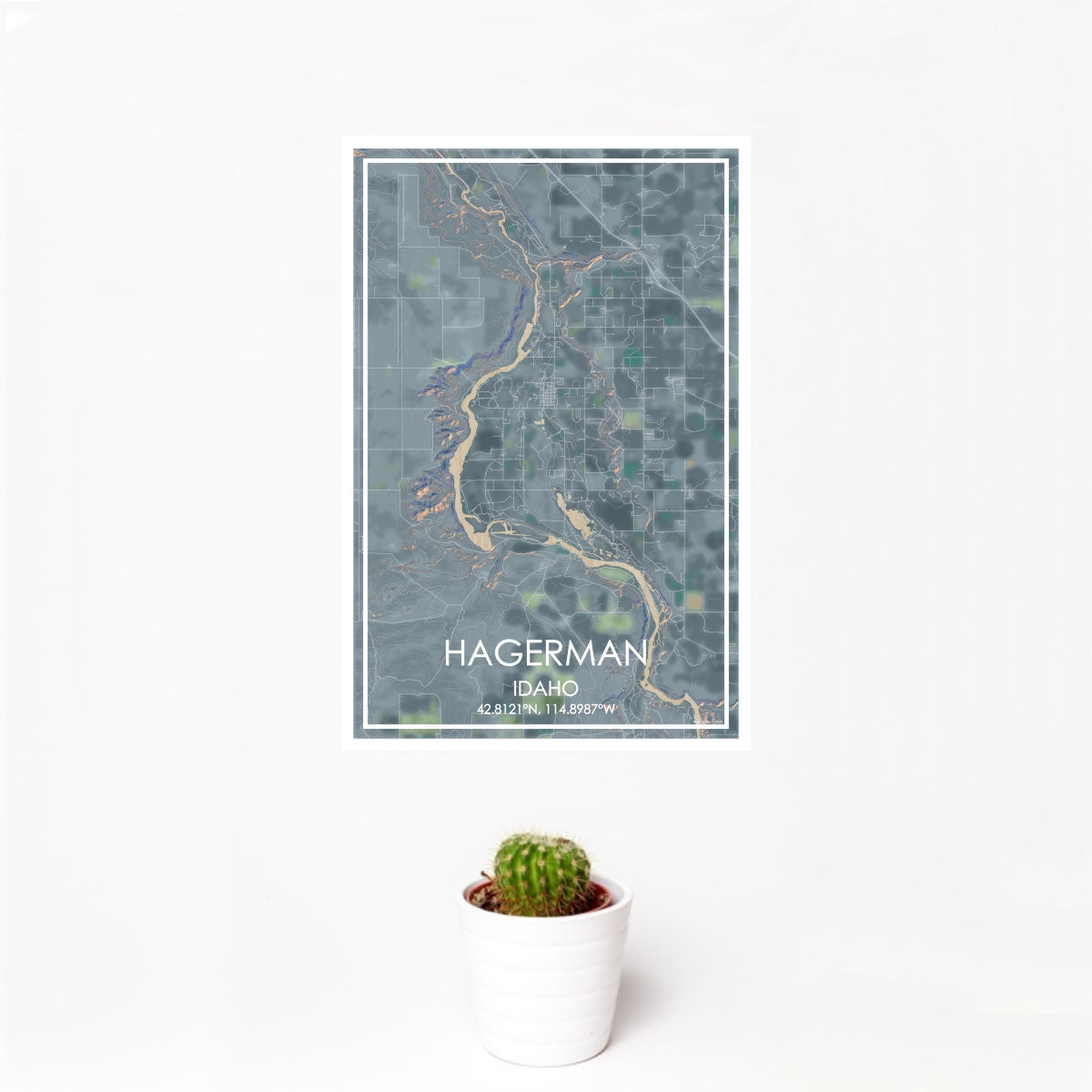 Hagerman - Idaho Map Print in Afternoon — JACE Maps