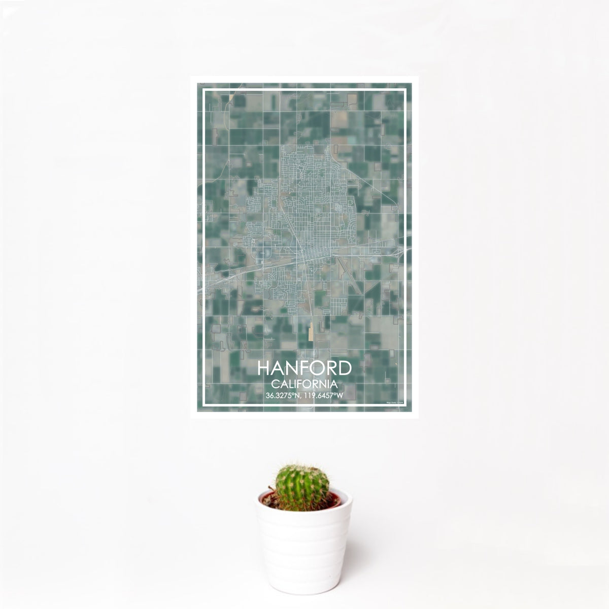 Hanford - California Map Print in Afternoon — JACE Maps