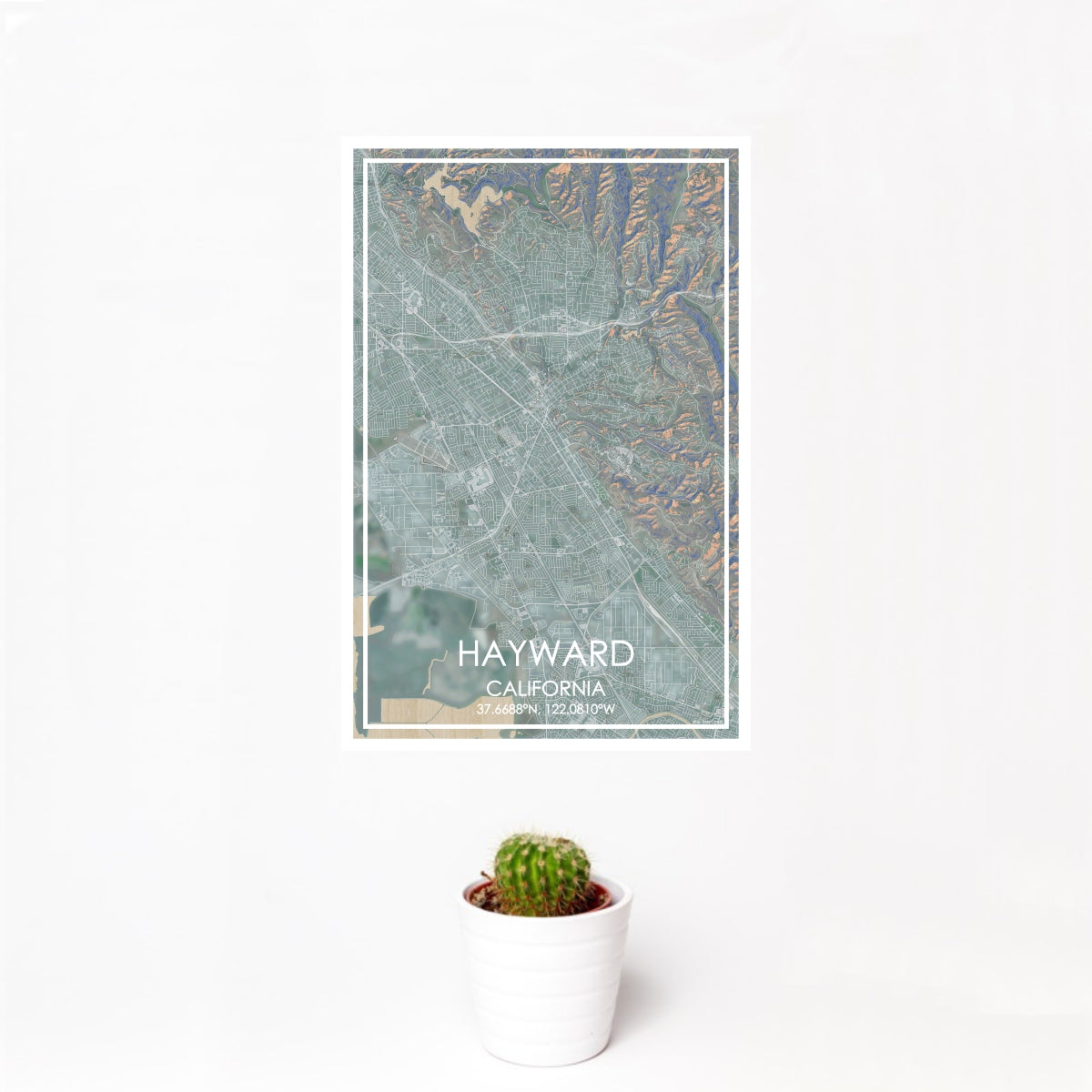 Hayward - California Map Print in Afternoon — JACE Maps