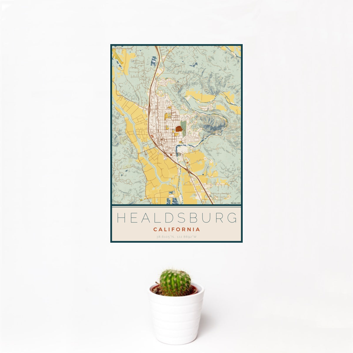 Healdsburg - California Map Print in Woodblock — JACE Maps