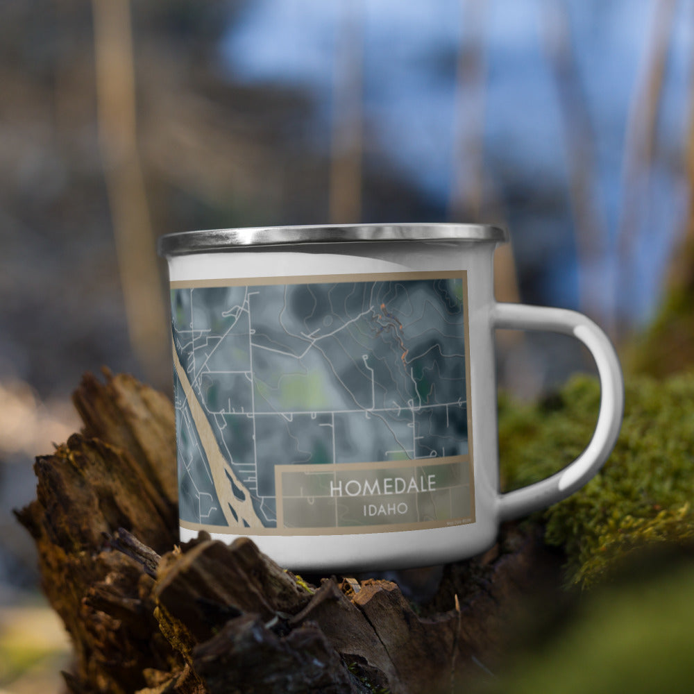 Homedale - Idaho Map Enamel Mug in Afternoon — JACE Maps