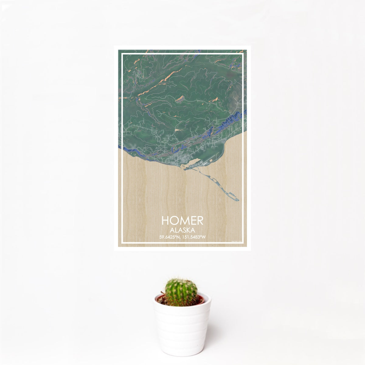 Homer - Alaska Map Print in Afternoon — JACE Maps