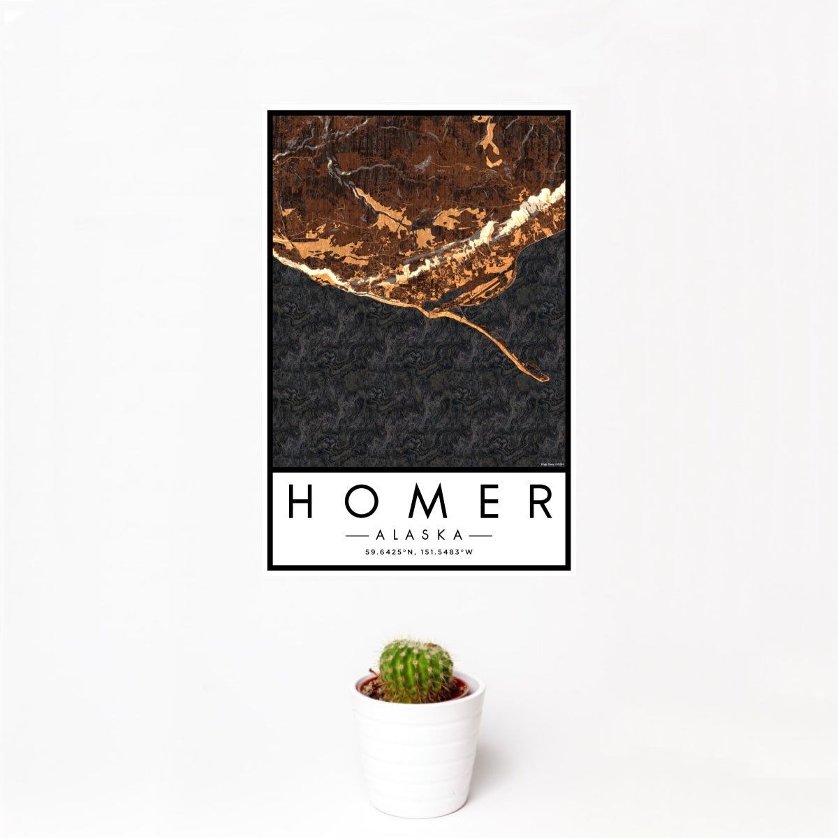 Homer - Alaska Map Print in Ember — JACE Maps