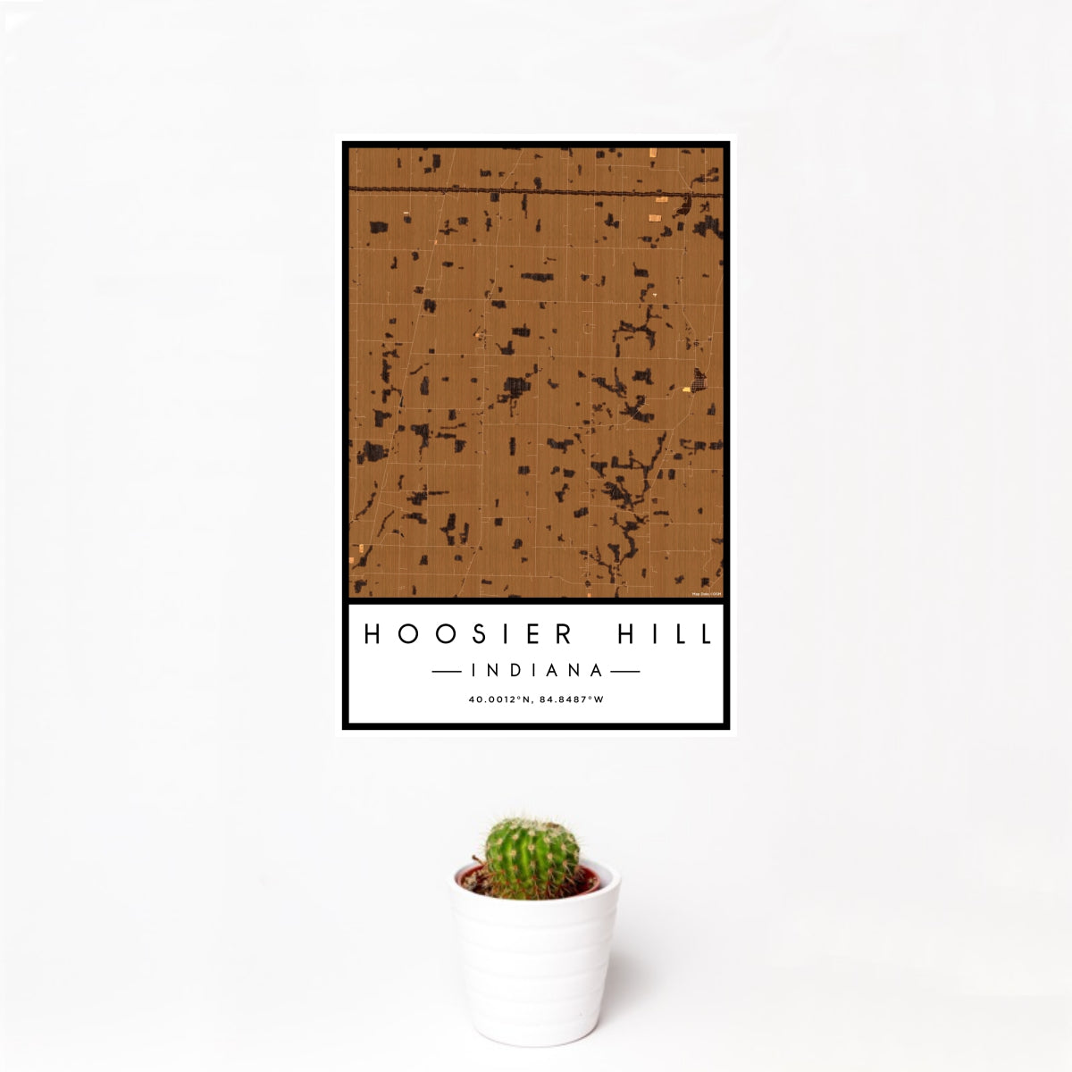 Hoosier Hill - Indiana Map Print in Ember — JACE Maps