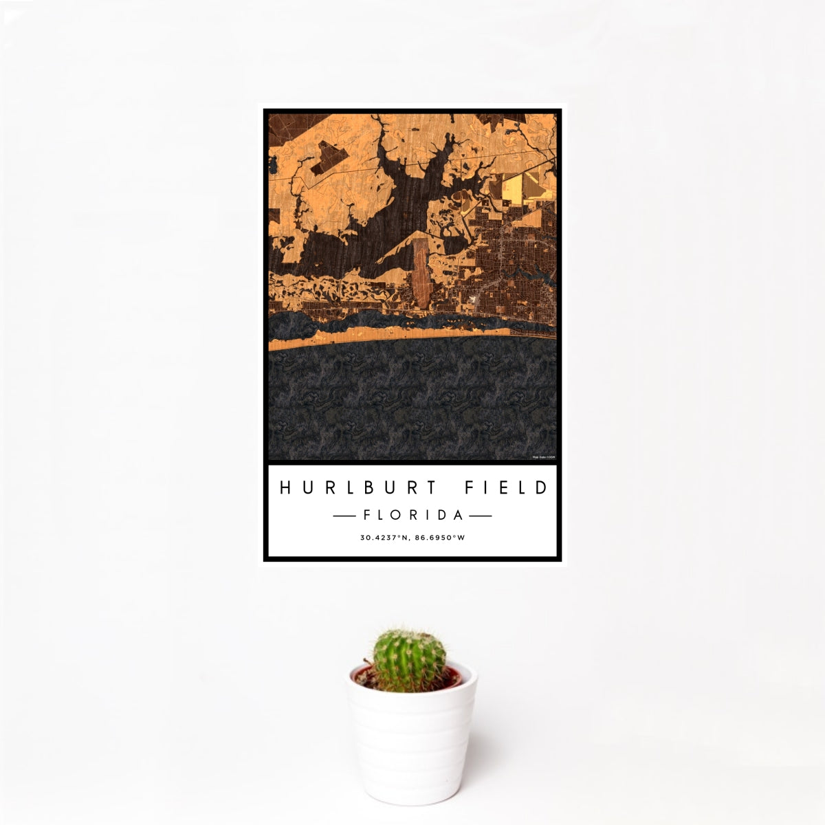 Hurlburt Field - Florida Map Print in Ember — JACE Maps
