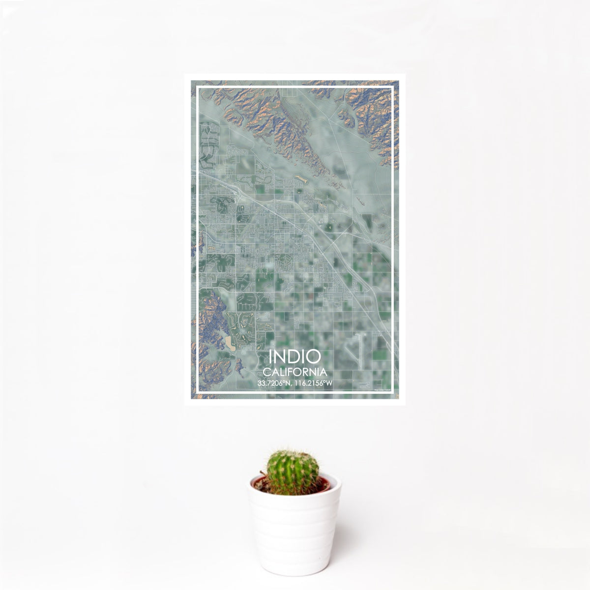 Indio - California Map Print in Afternoon — JACE Maps
