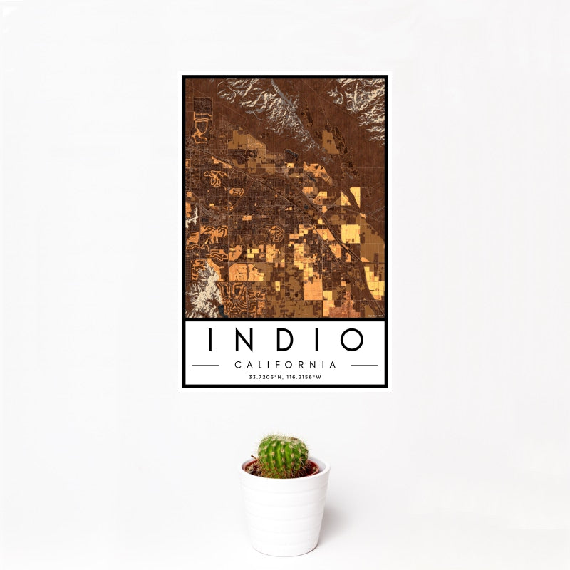 Indio - California Map Print in Ember — JACE Maps