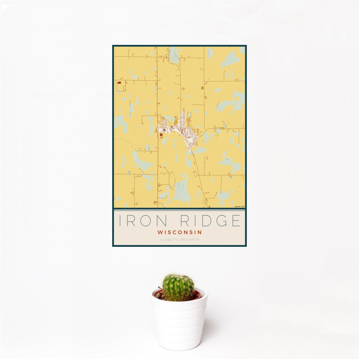 Iron Ridge - Wisconsin Map Print in Woodblock — JACE Maps