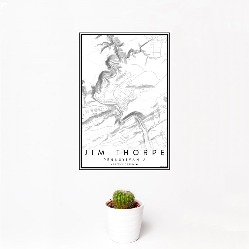 Jim Thorpe - Pennsylvania Map Print in Classic — JACE Maps